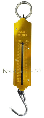 New 100kg Pocket Spring Balance Scale Weighing Scales 224lbs Fishing ...