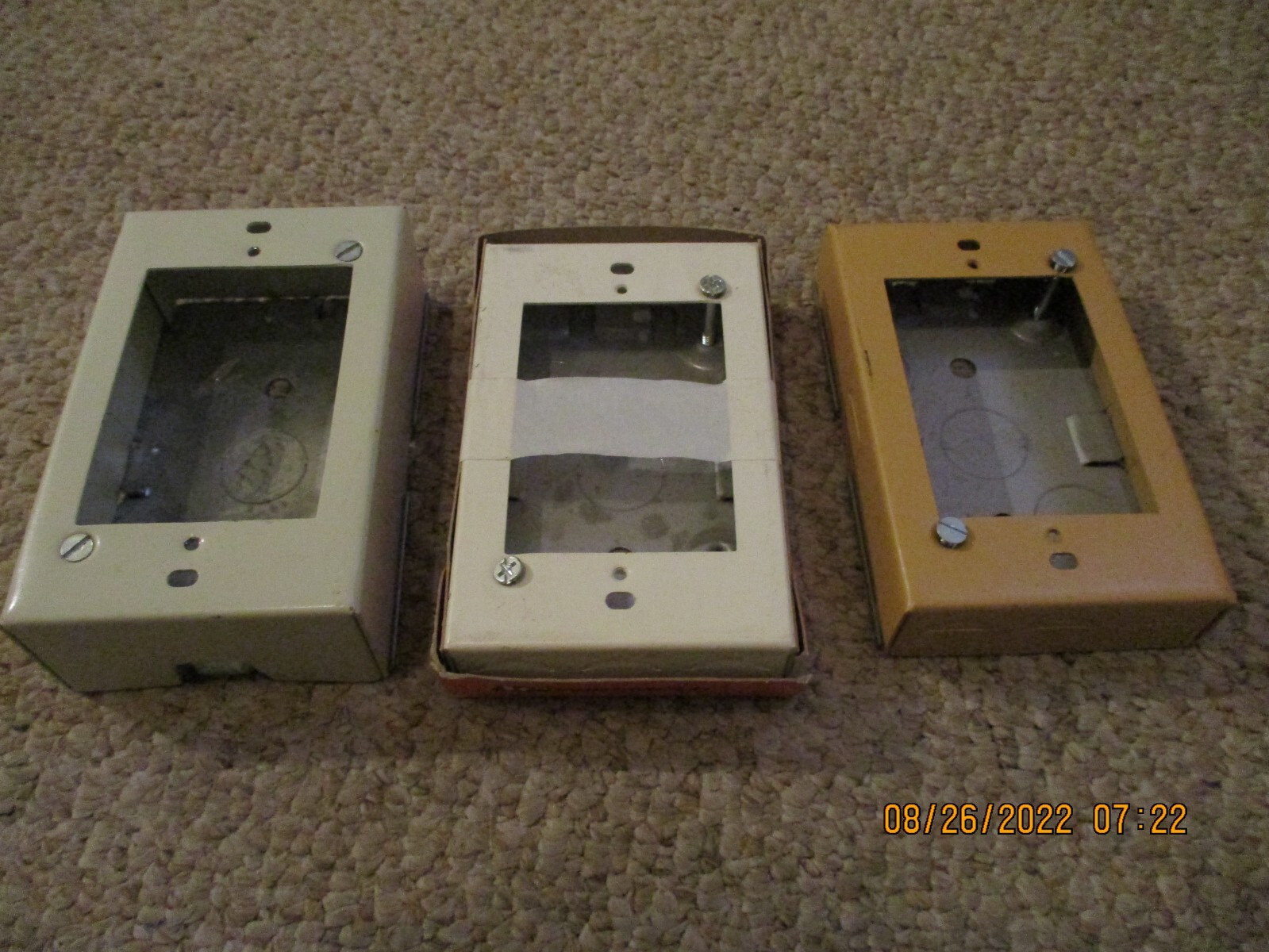 Used Wiremold Electrical Boxes 1 " & 1 3/8" 1 gang ( Lot of 3) | eBay