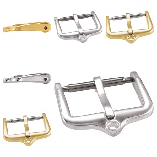 14K 18K Solid Gold or Silver Watch Buckle w/Bezel Mount Setting for ...