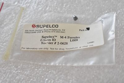 SUPELCO 2-0628 SUPELTEX M-4 CAPILLARY FERRULES 0.8mm ID L009 (LOT OF 1 ...