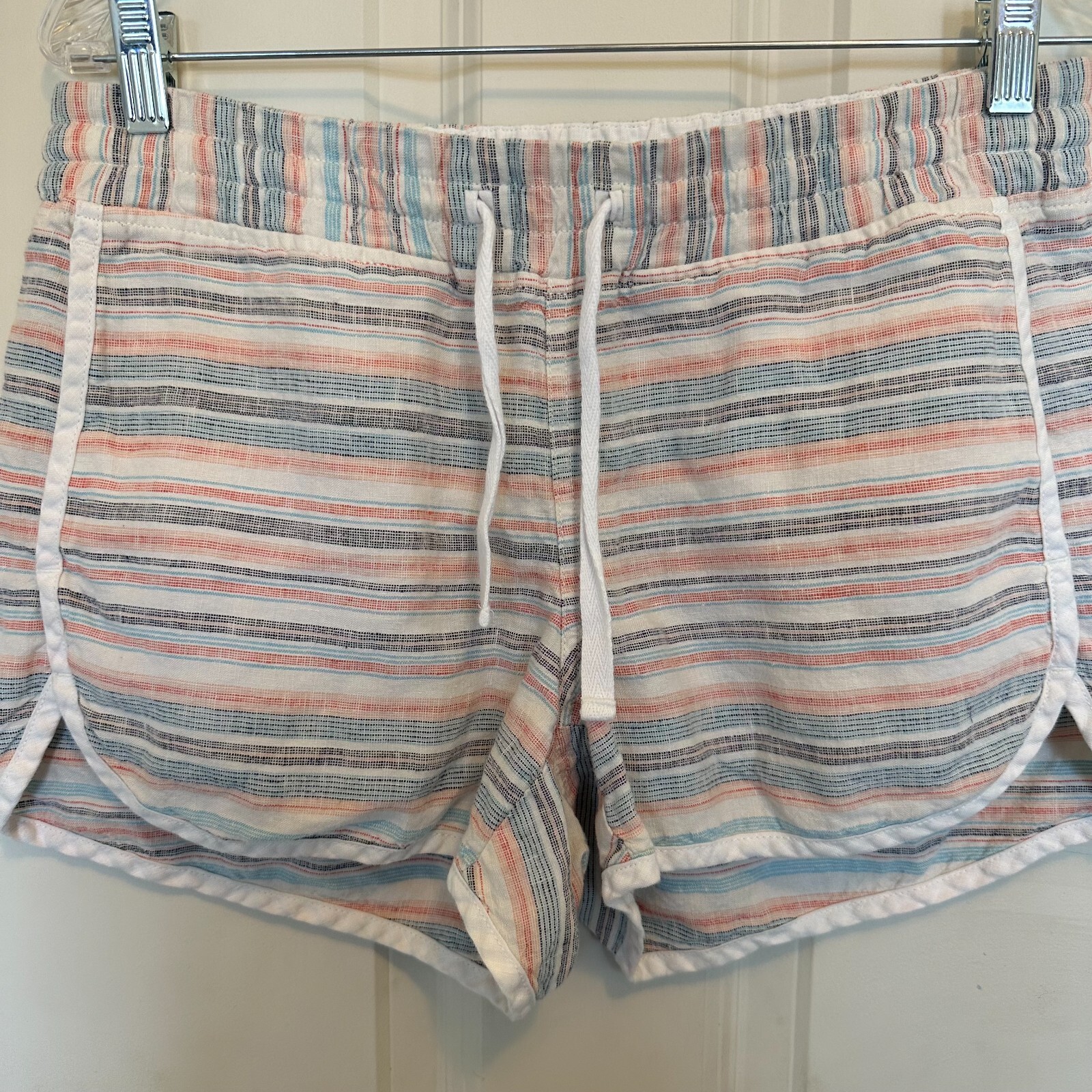 ATHLETA Women's Beachside Bali Linen Multi Striped Shorts Size 6 | eBay