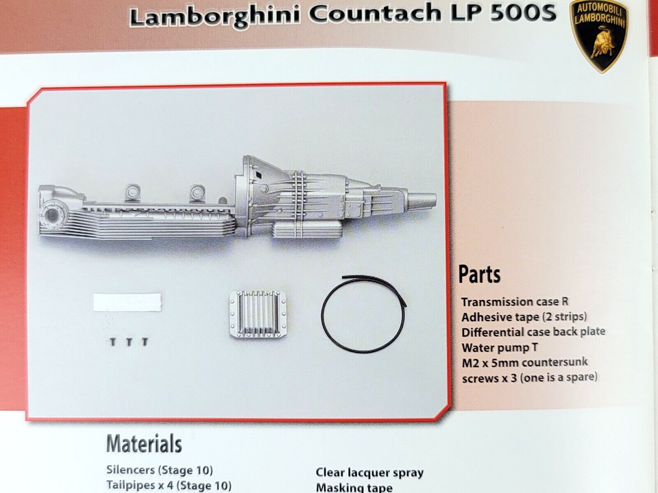 New DeAgostini Lamborghini Countach 1/8 Model Issue#14 Transmission ...