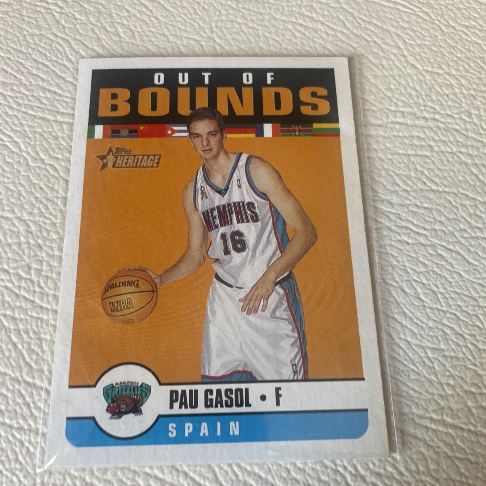 Pau Gasol 2001-2002 Heritage Basketball Out Of Bounds Rookie RC Insert ...
