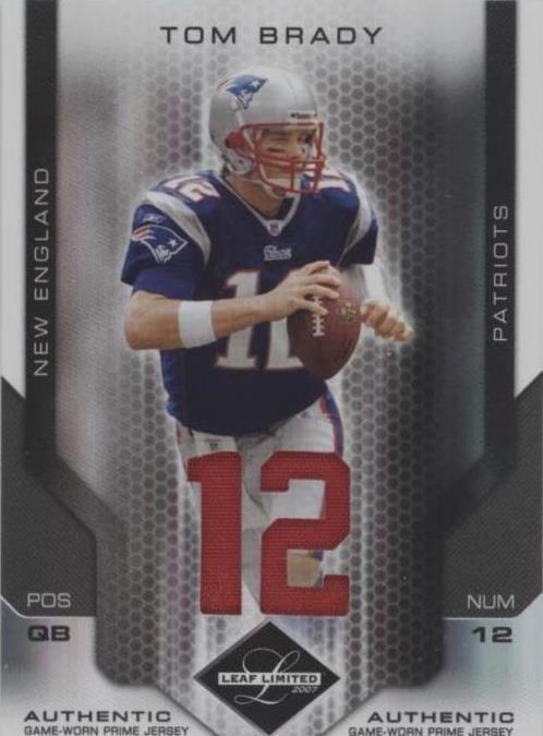 2007 Leaf Limited - Tom Brady #58 Threads Jersey Number Prime /12 (MEM ...