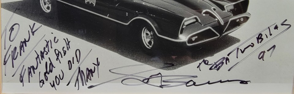 GEORGE BARRIS Signed 3 Batmobiles 8 x 10 Photo Framed Personalized to ...