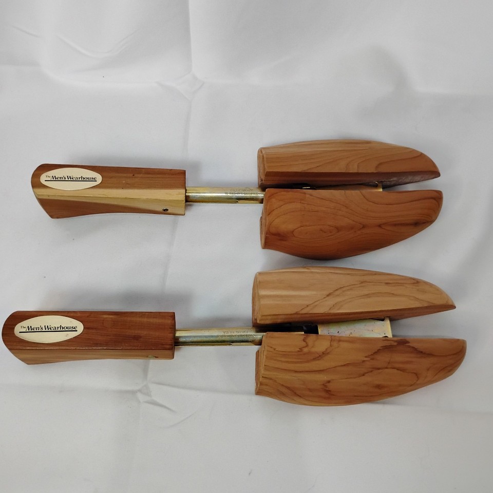 Men's Wearhouse Cedar Wood Expandable Toe Shoe Trees Men's Large ...