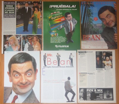 ROWAN ATKINSON magazine clippings 1990s photos Mr Bean Humour UK Cinema ...