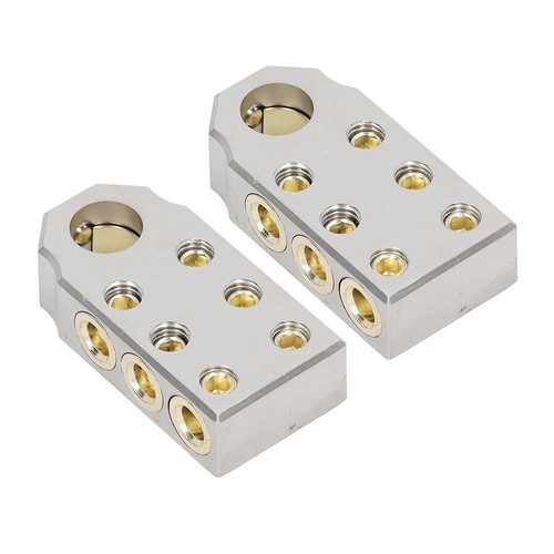 2pcs 6 Way Battery Terminal Positive Negative Zinc Alloy SAE Battery ...