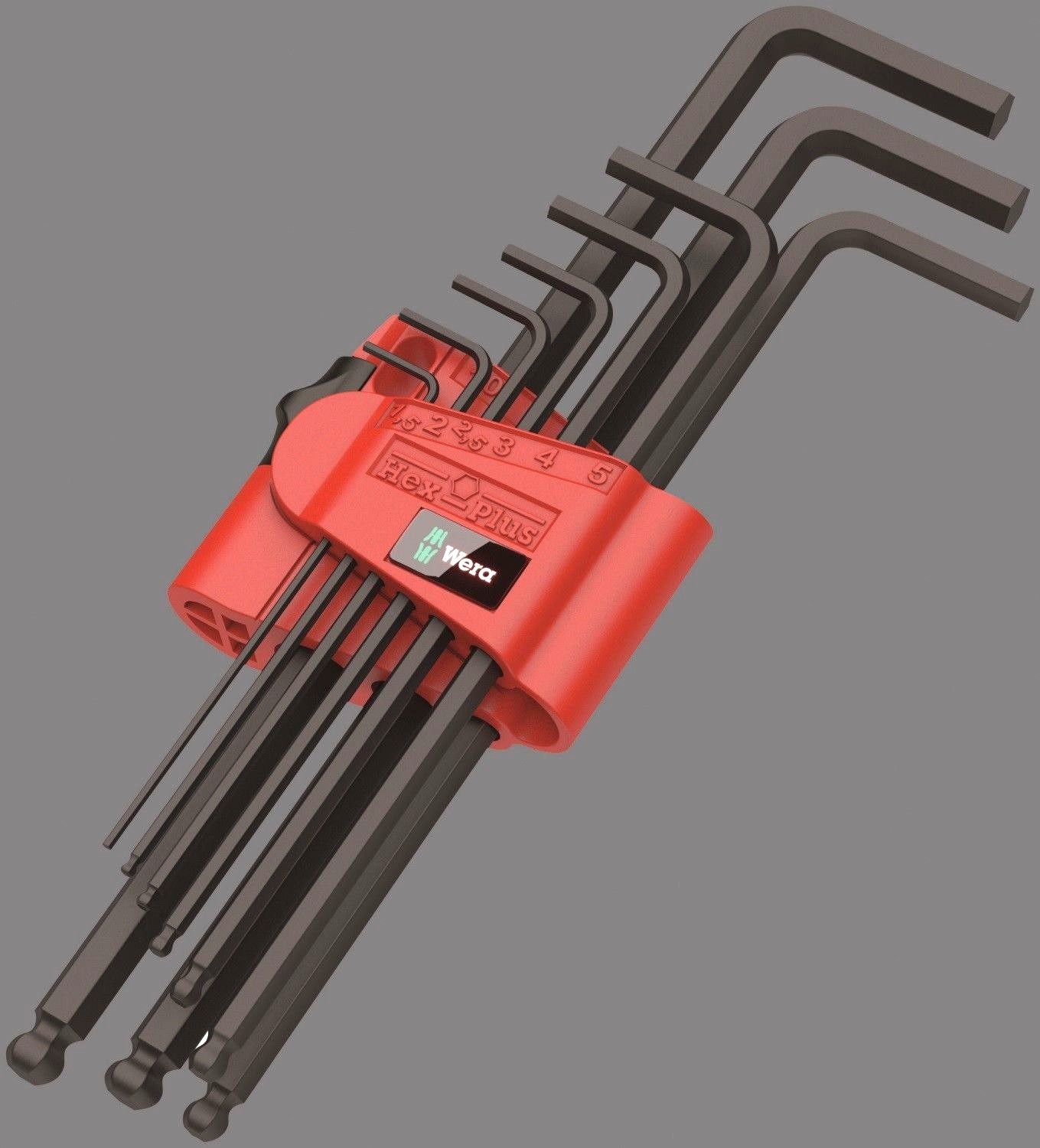 WERA 9 Piece Metric Long Hex-Plus Allen Hexagon Key Set With Ball End ...