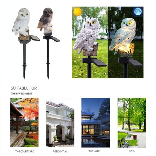 Solar Lights Outdoor Solar Garden Lights LED Owl Garden Decoration ...