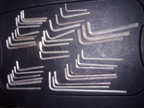 36 count unbranded Allen Wrenches Various sizes & length used tools | eBay