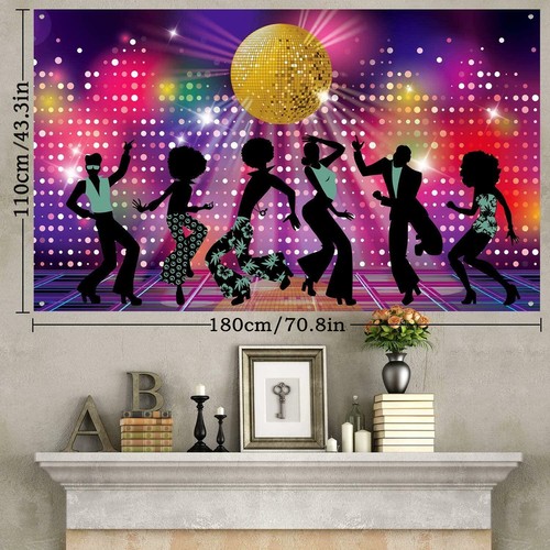 Large 70s 80s 90s Disco Fever Dancers Backdrop For Disco Party ...