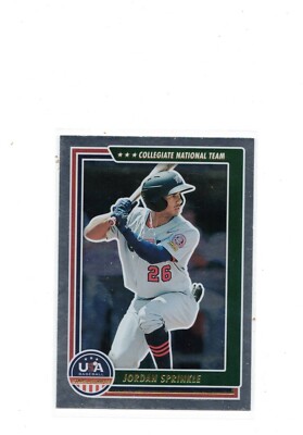 2022 Panini Stars & Stripes #30 Jordan Sprinkle White Sox Baseball Card ...