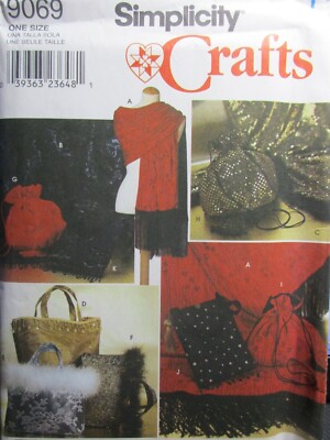 Simplicity Crafts Pattern 9069 - One Size - Bags & Shawls w/Variations ...