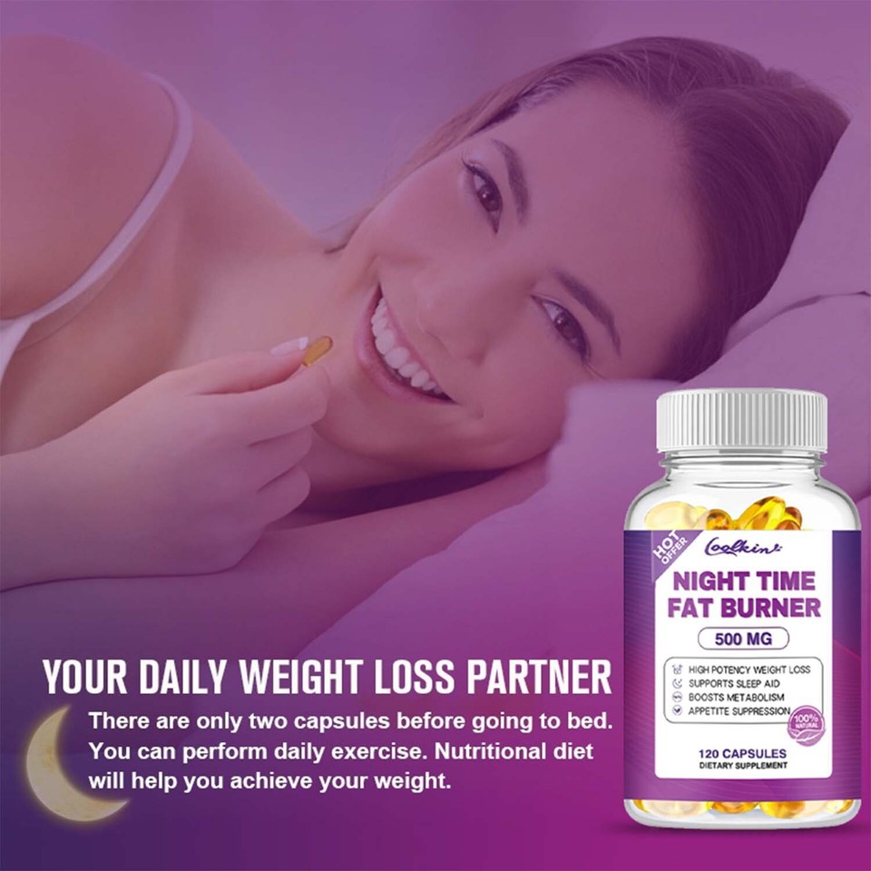 Night Time Fat Burner 500mg - Weight Loss,Detox, Appetite Suppressant ...
