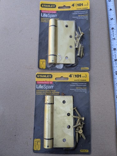 Stanley 53-0779 Satin Brass Commerical Grade Lifespan Adjustable Spring ...