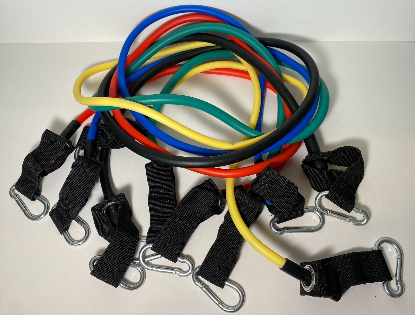 11 PCS Resistance Exercise Band Set Yoga Pilates Abs Fitness Tube ...