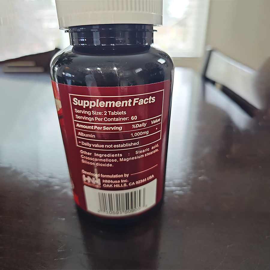 RevitaWell Albumin Protein 1000mg 180 Tablets, Life Balance Supplement ...