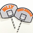 Basketball Themed 🏀 Cake Topper 3D Net & Ball Personalised Free ...