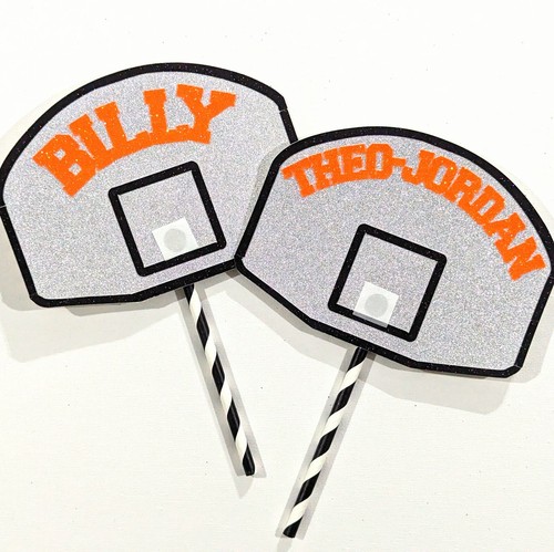 Basketball Themed 🏀 Cake Topper 3D Net & Ball Personalised Free ...