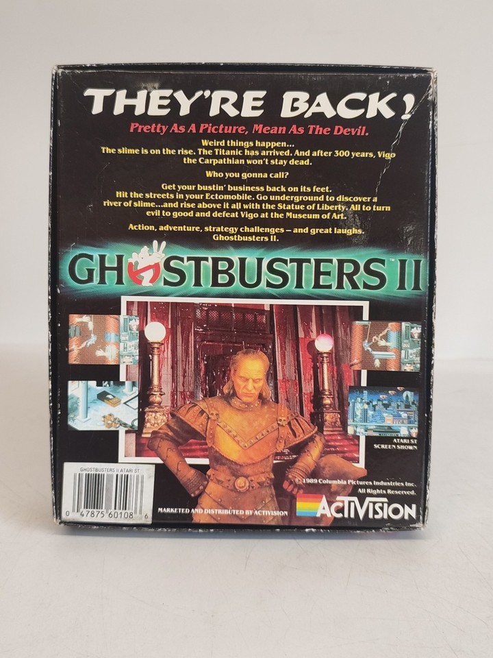 Ghostbusters II (2) - Atari ST game - boxed CIB With Rare Badge ...