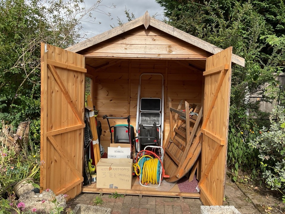 Shed ,Apex Roof , Double Doors, 7 Foot Wide, 5 Foot Deep.Side window ...