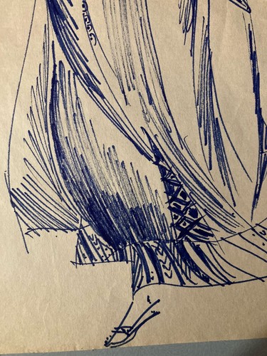 Beautiful Drawing Ink 1930 Portrait Woman Sail Orientalist Morocco Art ...