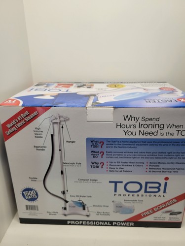 TOBI PROFESSIONAL FABRIC STEAMER WRINKLE ODOR REMOVAL 2008 NEW AS SEEN ...