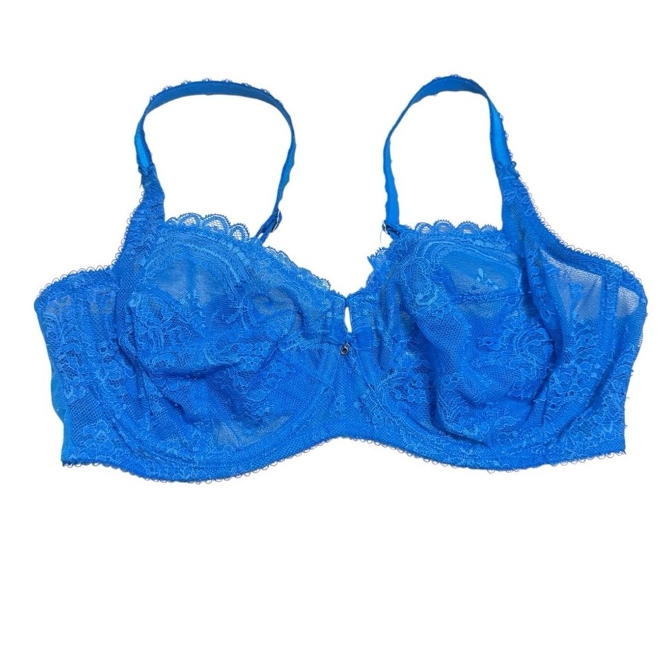 Wacoal Chrystalle Full Figure Underwire Bra WE119001 Lagoon Blue Sz 36D ...