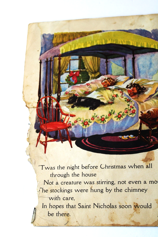 The Night Before Christmas Antique Book Santa Claus 1932 Whitman ...
