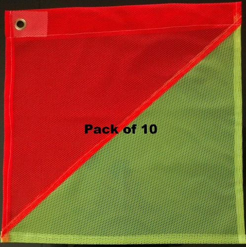 Safety Flags, for transport oversize truck & trailer loads. Hi Vis. 10 ...