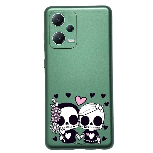 Coque vert pour Redmi Note 12 5G Poco X5 skull tete de mort forever et ...