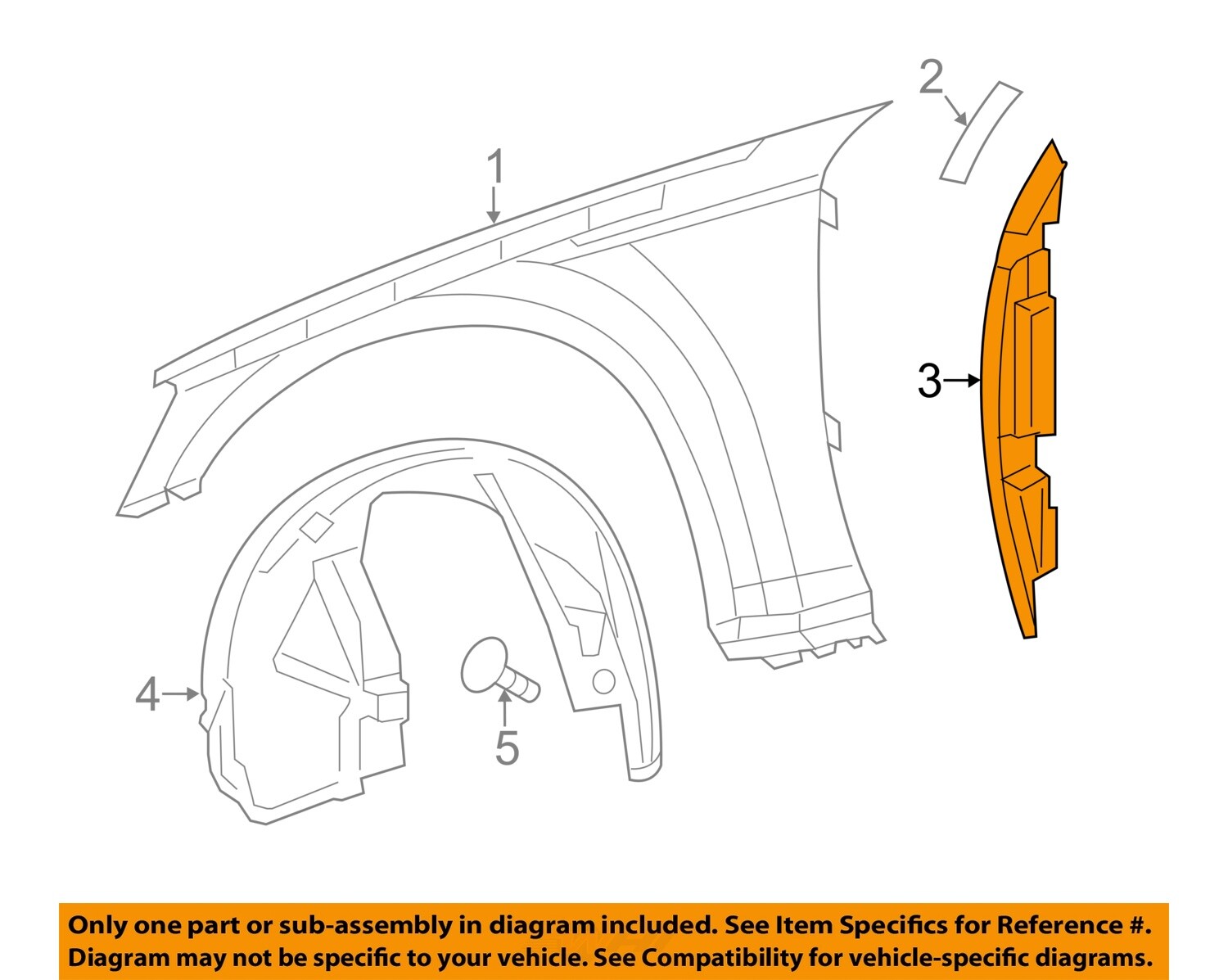 CHRYSLER OEM 11-23 Charger Fender Fender Components-Insulator ...
