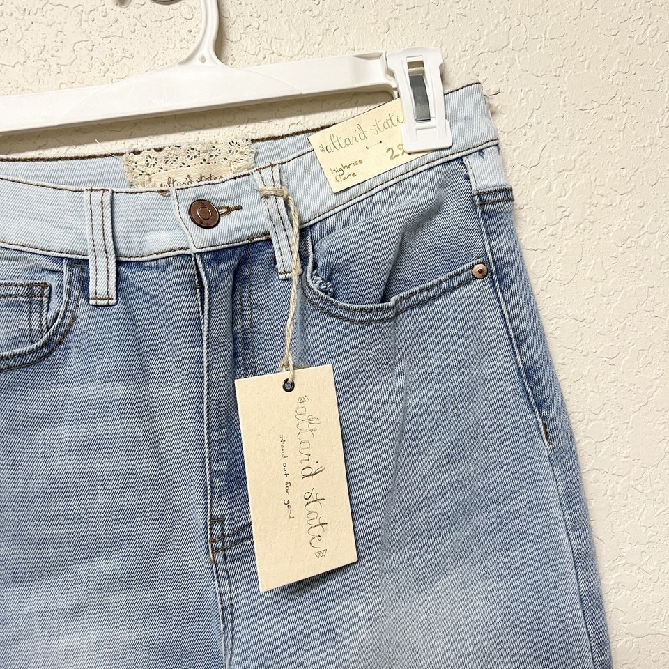 NWT Altard State Jeans Size 29/9 High Rise Flare Light Wash Denim Two ...