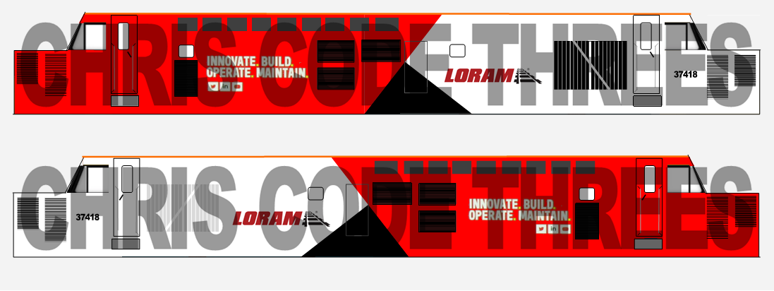 Adhesive Vinyl Class 37 Decal suit OO gauge Hornby / Lima - Loram Rail ...