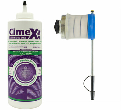 4 oz Cimexa Dust Pest INSECTICIDE & Bellow Puffer Duster Bedbugs ...