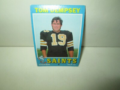 TOM DEMPSEY 1971 Football Card Topps #5 NEW ORLEANS SAINTS Legend Exc ...