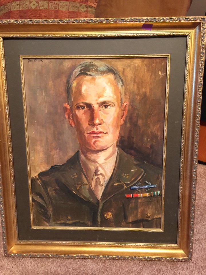 Original Oil Painting-World War Two Army Officer - WW ll Euro Campaign ...
