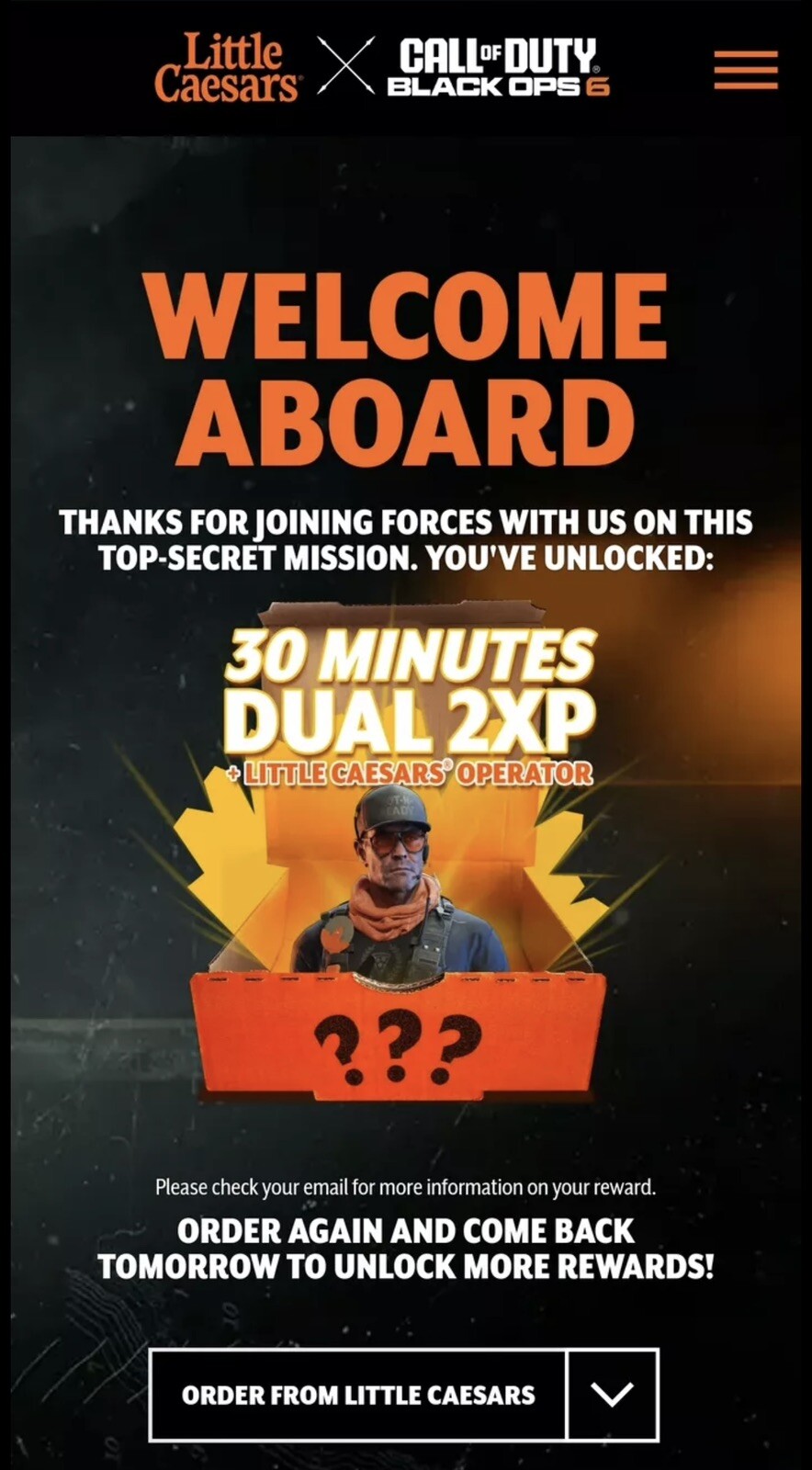 CALL OF DUTY BLACK OPS 6 BO6 LITTLE CAESARS CODE INSTANT 24/7, READ ...