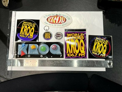 Vintage KROQ Sticker Set + Pin and Keychain. Mint and VERY RARE. Sold ...