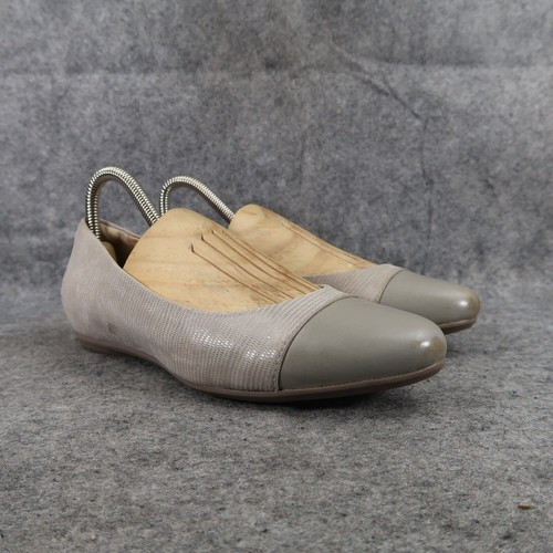 Earthies Shoes Womens 7 Ballet Flats Fashion Cap Toe Classic Career Leather Grey | eBay