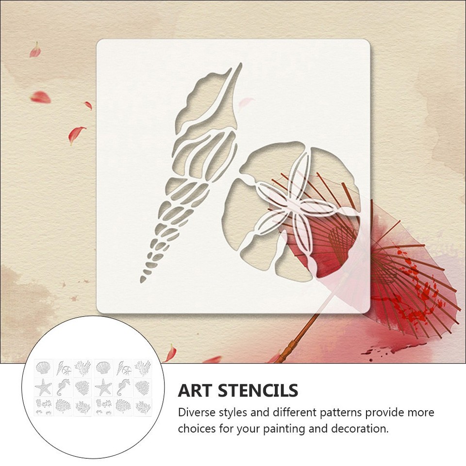 2 Sets Sea Animal Stencils Craft Modello Di Disegno Da Artistici | eBay