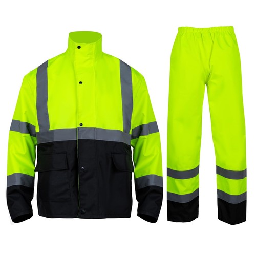 Class 3 High Visibility Rain Suits,Rain Gear for Men Yellow/Lime ...