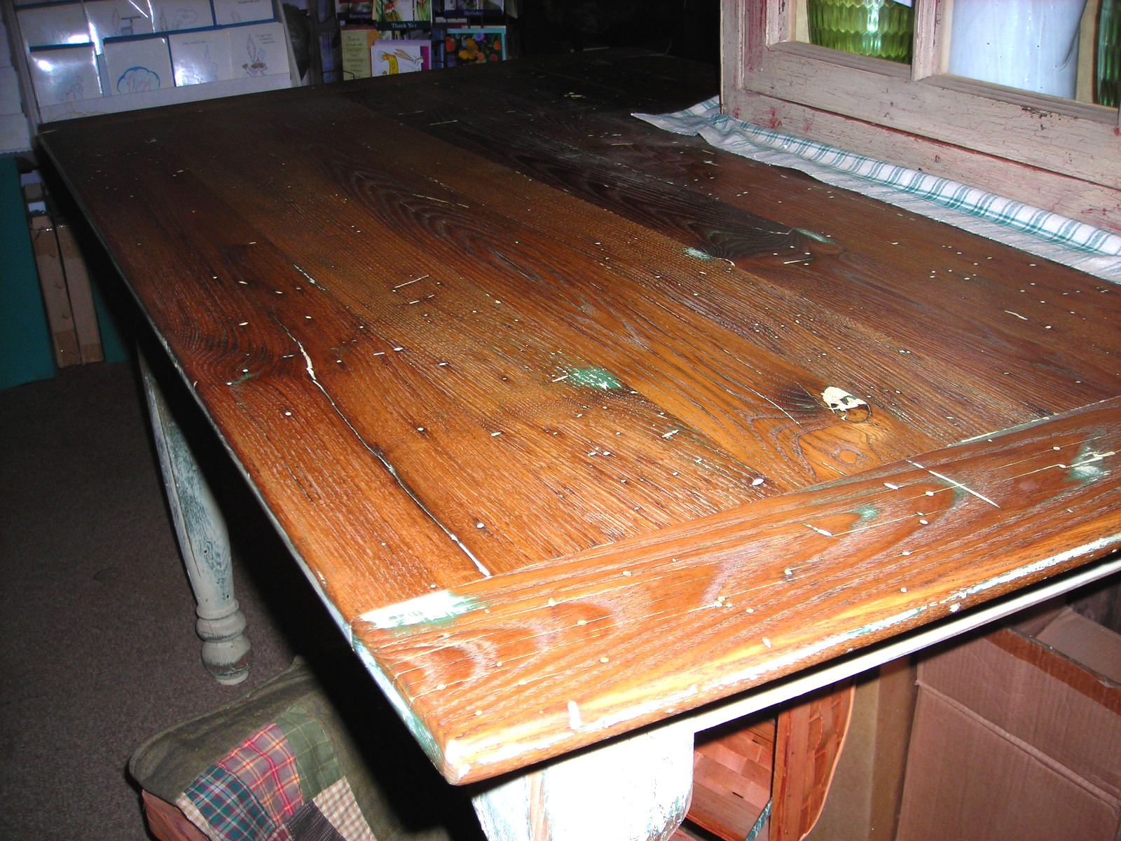 ANTIQUE HAND CRAFTED "AMERICAN CHESTNUT" WOOD PRIMITIVE COUNTRY FARM ...