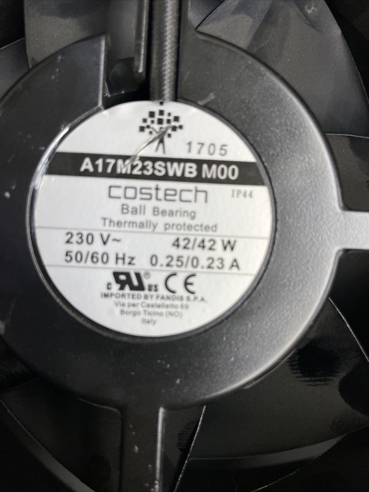 COSTECH A17M23SWB 220V 172x150x55 Server Lüfter Cooling fan Pizzaofen Lüfter | eBay