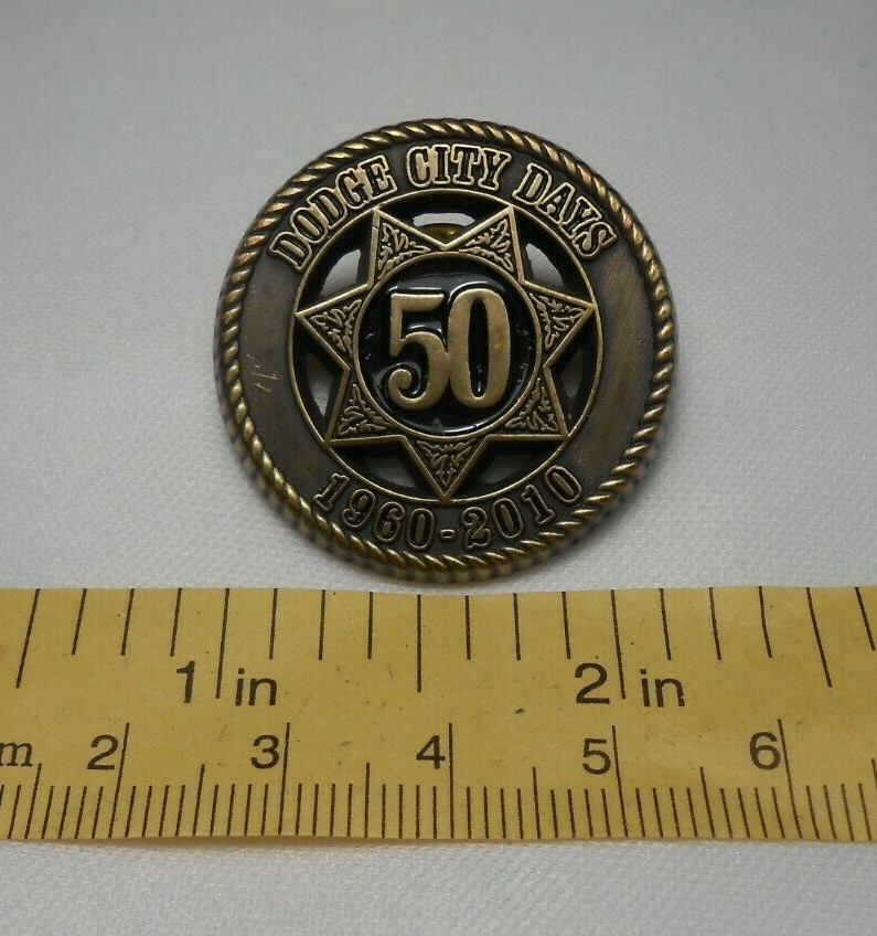 2010 Dodge City Days Lapel Pin (1960-2010 50 years commemorative pin ...