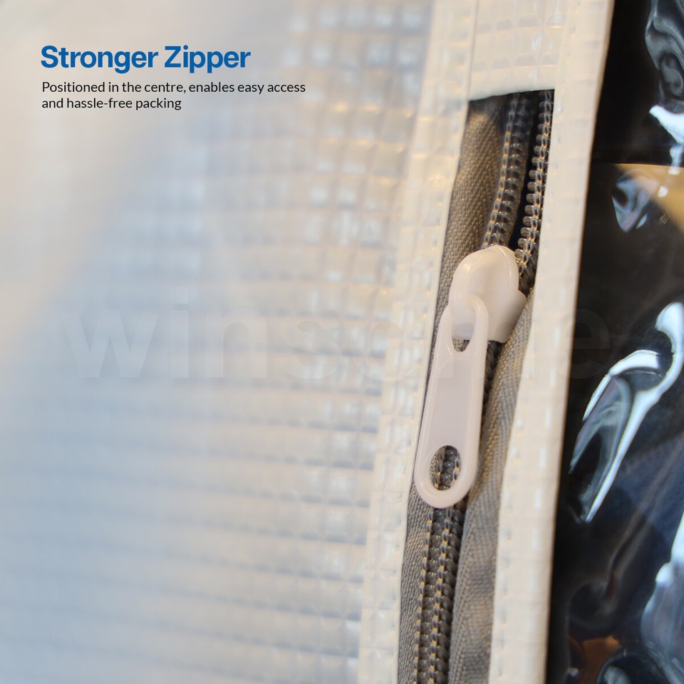 Hanging Travel Suit/Dress Cover Bag Zip Clothes Carrier Garment Storage ...