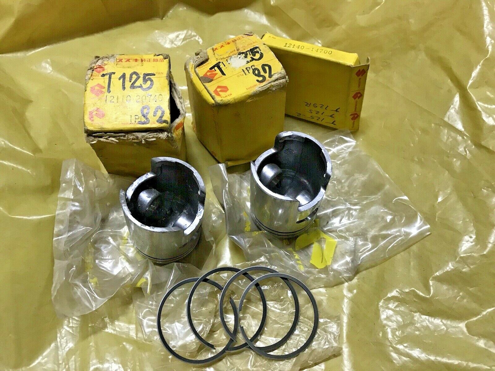 Suzuki T125 T125II T125R STINGER Piston&Ring 0.50 NOS 12110-20740&12140 ...