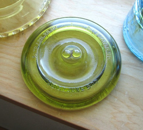 choice! YELLOW GREEN old LIGHTNING Fruit Jar Lid PATENTED 1875 1877 ...