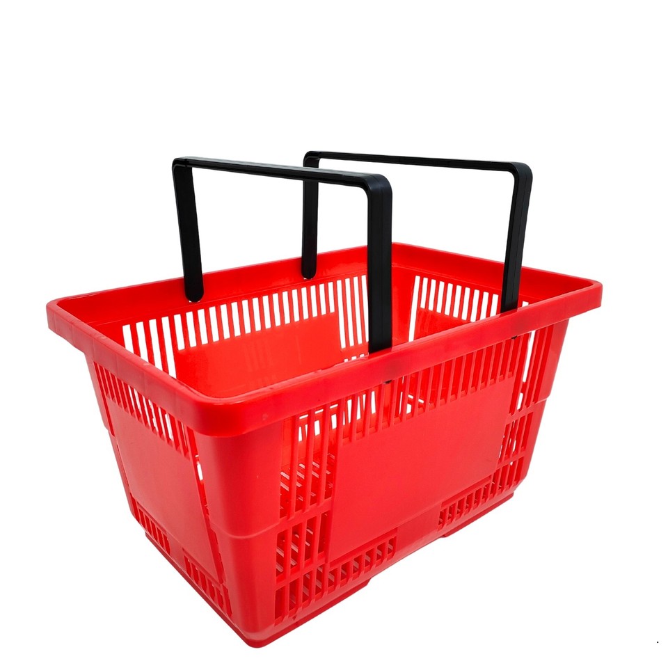 Retail Shop Supermarkets Stacking Shopping Baskets Metal Plastic Retail ...